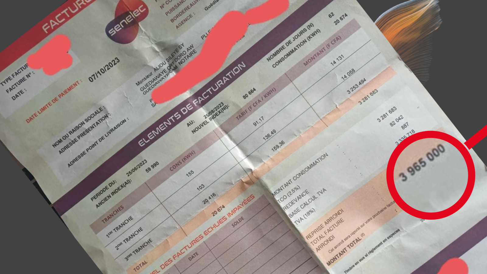 Facture "démesurée" qui fait polémique : Sénélec brise le silence et s ...