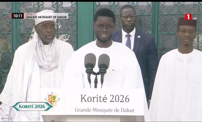 KORITÉ 2026 : le message du président Diomaye
